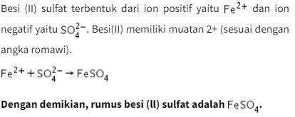 rumus besi (ll) sulfat adalah...