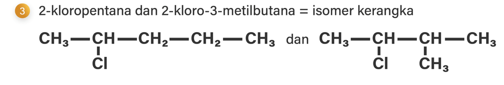 Pasangan senyawa berikut yang berisomer kerangka a...