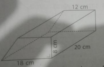Perhatikan gambar prisma trapesium berikut. Luas ...