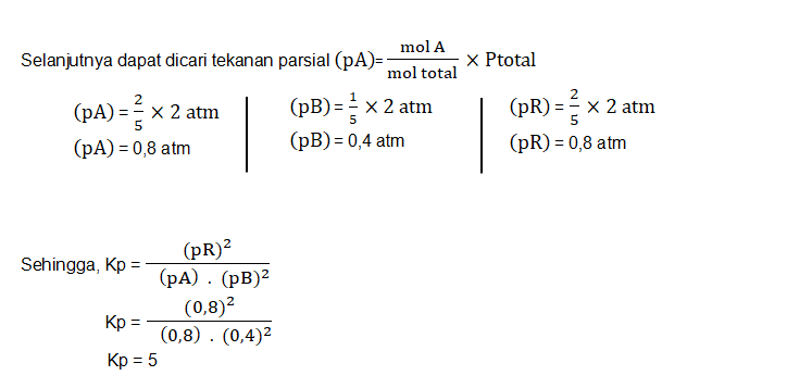suatu reaksi A(g) + 2B (g) 2R (g) mencap...