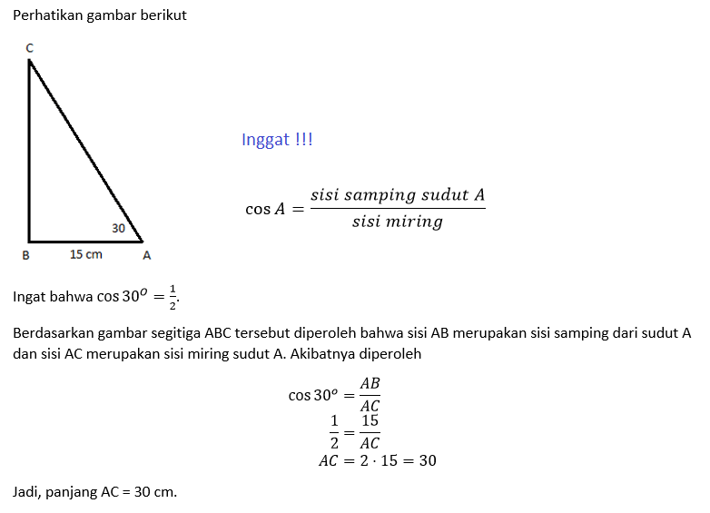 Suatu segitiga ABC siku-siku di B,...