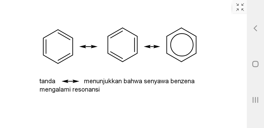 Benzena memiliki 3 ikatan rangkap, tetapi sepenuhn...