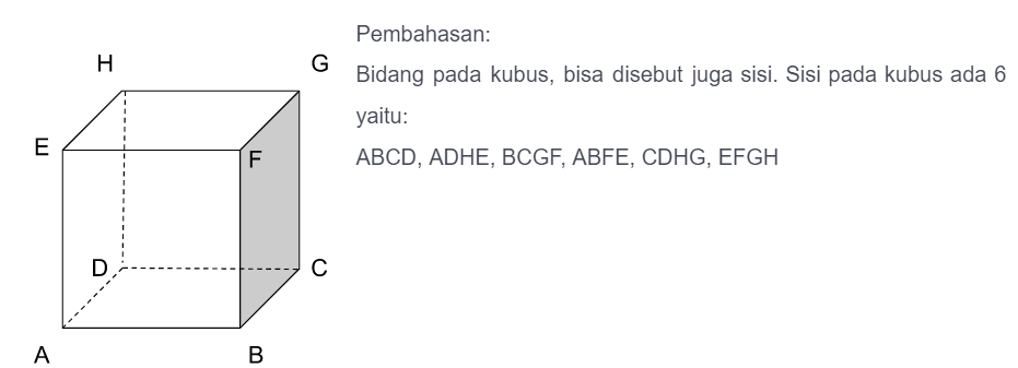 Diketahui kubus ABCD.EFGH, jelaskan apa yg dimaksu...