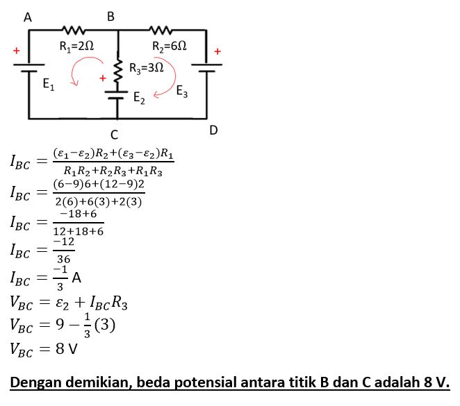 Diberikan sebuah rangkaian yang terdiri dari dua b...