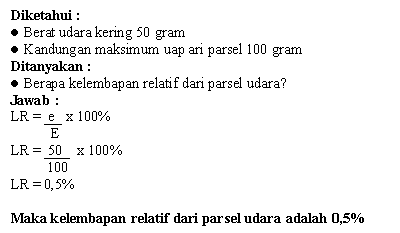Misalkan diketahui suatu parsel udara memiliki mix...