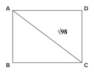 Pada persegi ABCD panjang diagonal AC = akar 98. L...