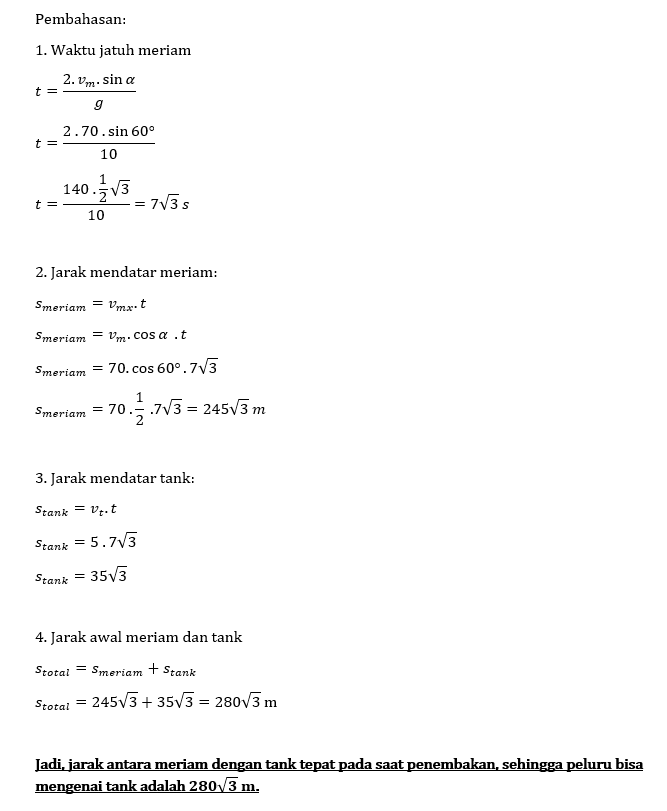 Sebuah meriam di atas tanah menembakkan pelurunya ...