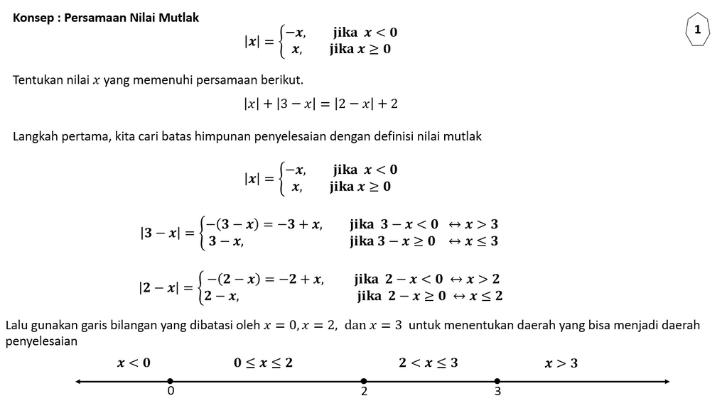 Tentukan nilai x yang memenuhi persamaan berikut.