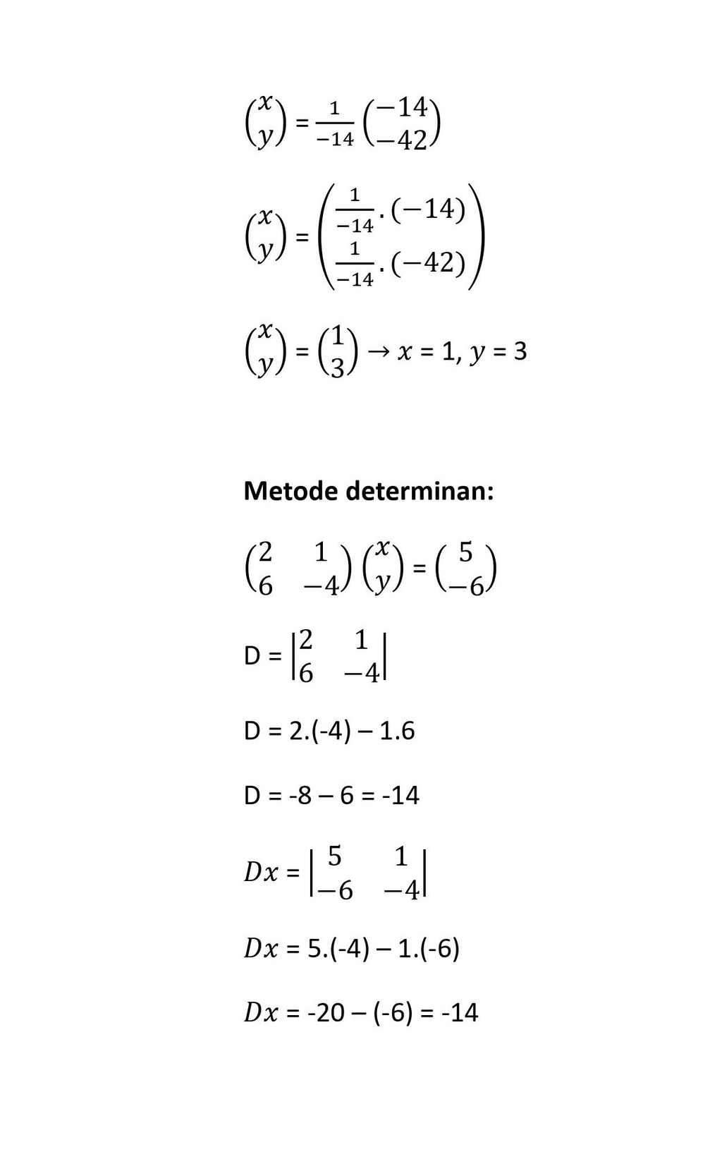 Tentukan penyelesaian SPLDV berikut ini dengan men...