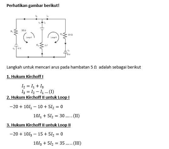 Perhatikan rangkaian di atas! Besar kuat arus list...