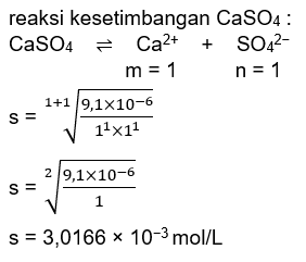 Tentukan besar kelarutan pada tiap tiap senyawa be...