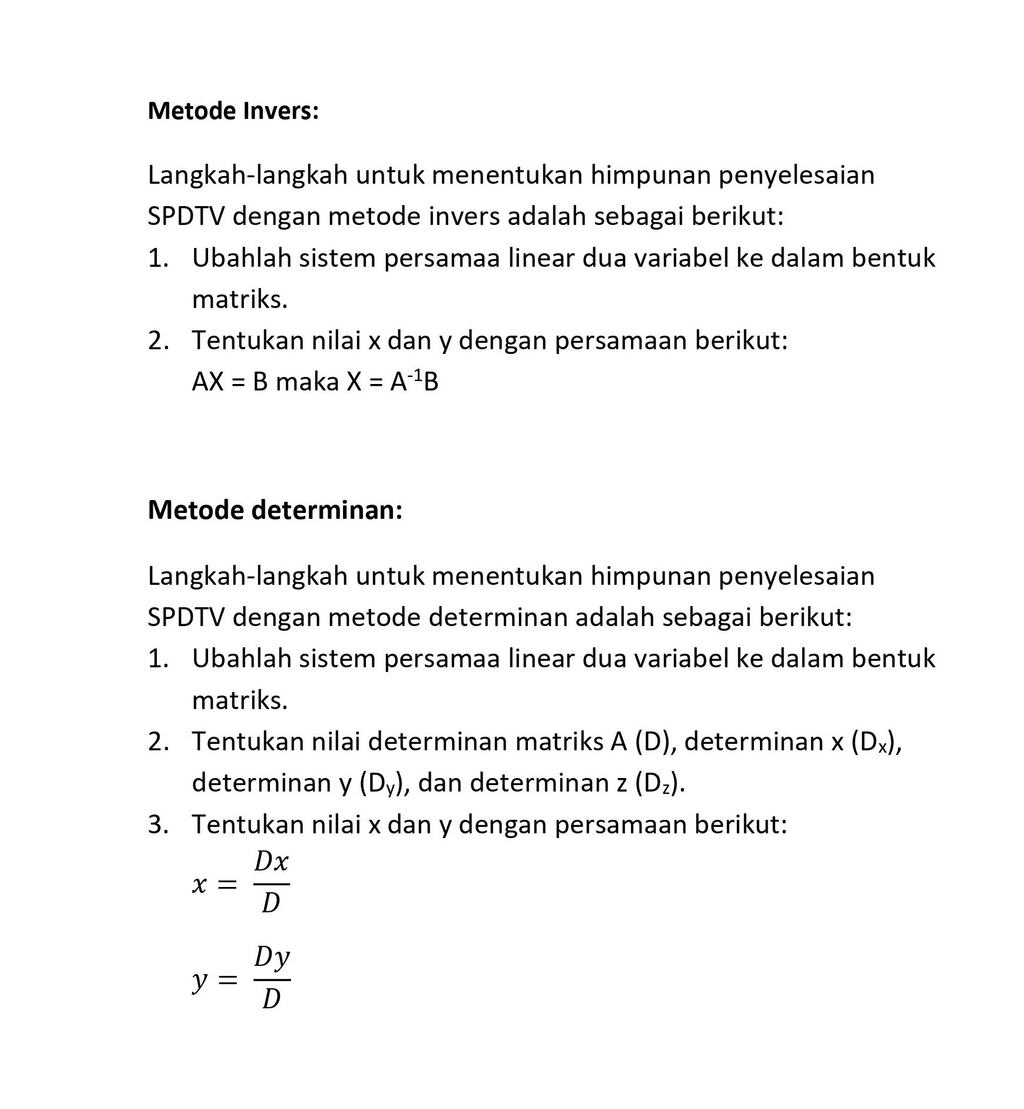 Tentukan penyelesaian SPLDV berikut ini dengan men...