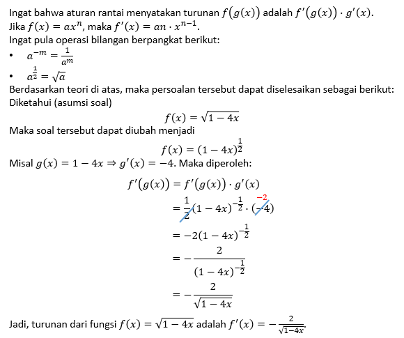 tentukanlah turunan fungsi berikut menggunakan atu...
