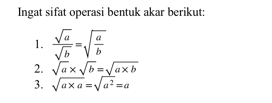 bentuk sederhana dari 12 akar 5 , per 6 akar 2 × 7...