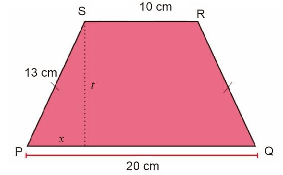 Luas trapesium dari gambar dibawah ini adalah ......