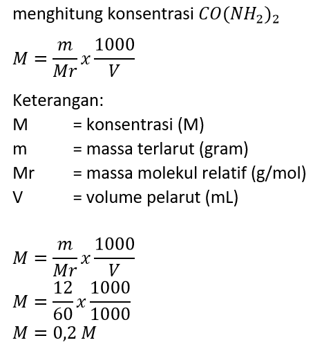 tentukan kemolaran larutan yang di buat dari 12 gr...