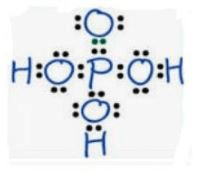 Perhatikan rumus Lewis asam fosfat H₃PO₄ sebagai b...
