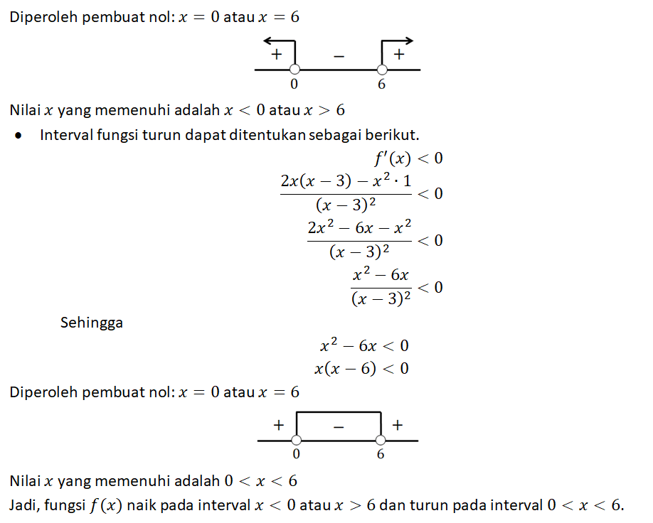 Tentukan interval fungsi naik dan.interval fungsi ...
