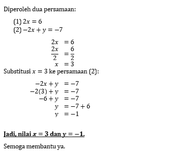 Tentukan nilai x,y, dan z dari operasi matriks ber...