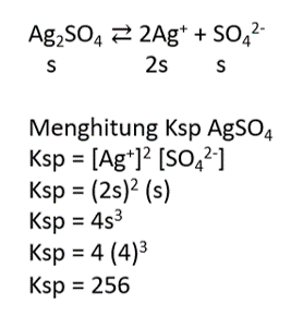 Jika kelarutan garam Ag2SO4 adalah 4mol/lt, hitung...