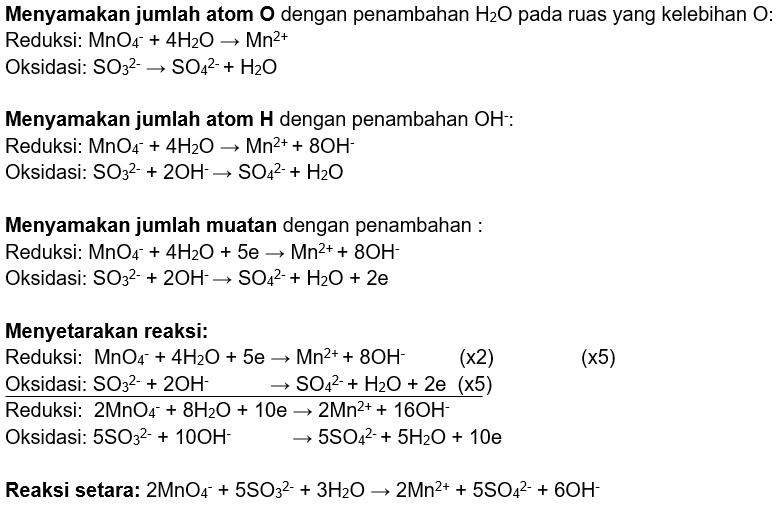 Setarakan reaski redoks berikut ini. b. MnO4 - + S...