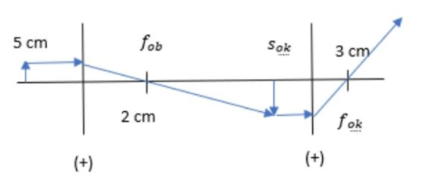 Perhatikan diagram mikroskop tersebut. Jika bayang...