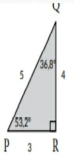 Sebuah segitiga siku-siku PQR, mempunyai besaran ∠...