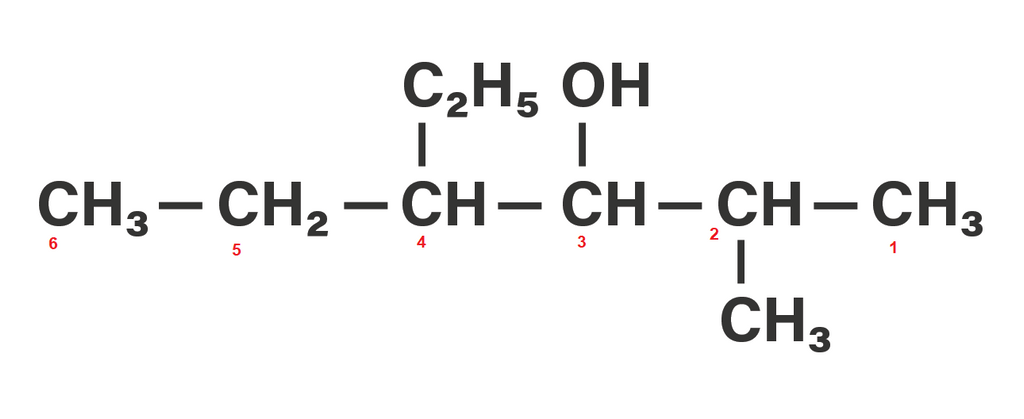 Tulis rumus strukturnya! 4-etil-2-metil-3-heksanol...