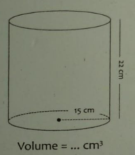 Volume = ... cm³...