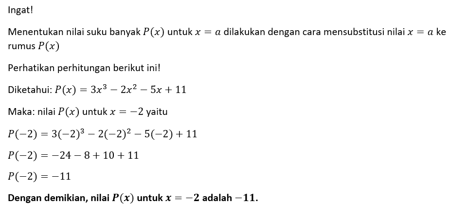 Diketahui suku banyak P(x) = 3x ^ 3 - 2x ^ 2 - 5x ...