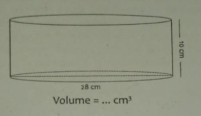 Volume = ... cm³...