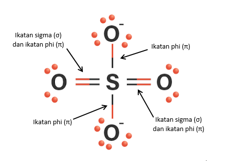 Berdasar teori ikatan orbital pada spesi ion sulfa...