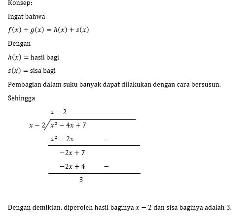 Menentukan Hasil Bagi atau Sisa Bagi Suku Banyak H...