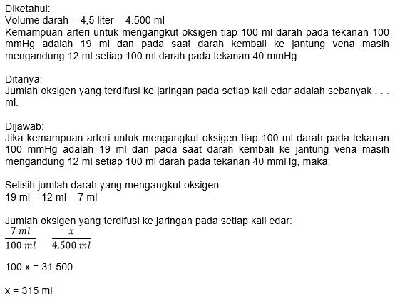 Bila diketahui volume darah seseorang 4,5 liter, s...