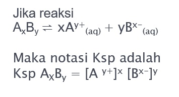 cara menuliskan notasi Ksp...