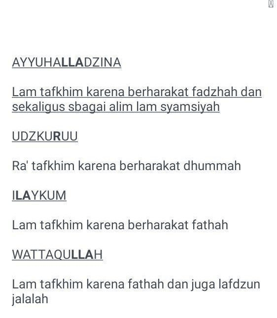 Hukum bacaan tafhim tarqiq lam dan ra dalam surah ...