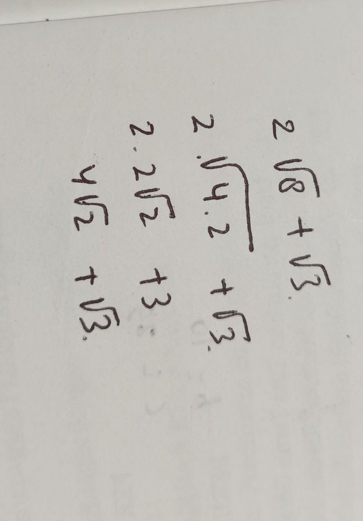2 akar 8 + akar 3...