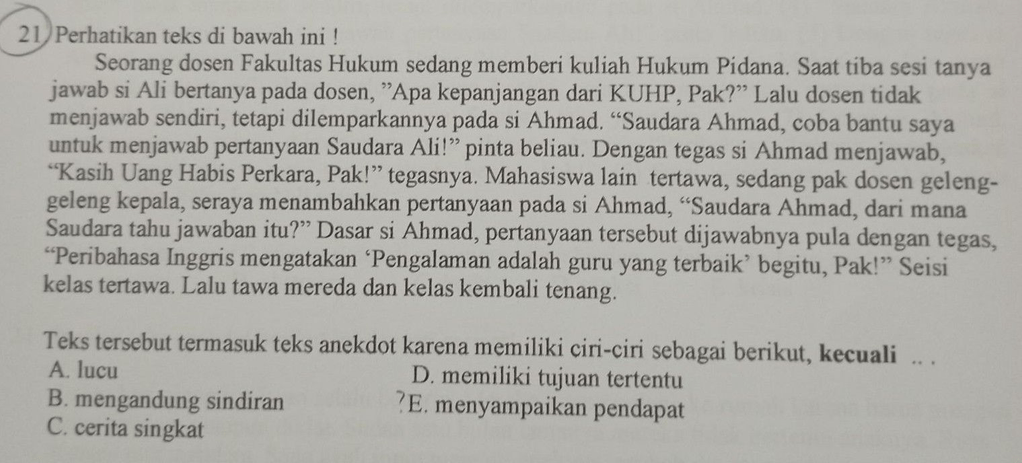 Minta tolong nomor 21 kak...... Minta tolong nomor 21 kak......