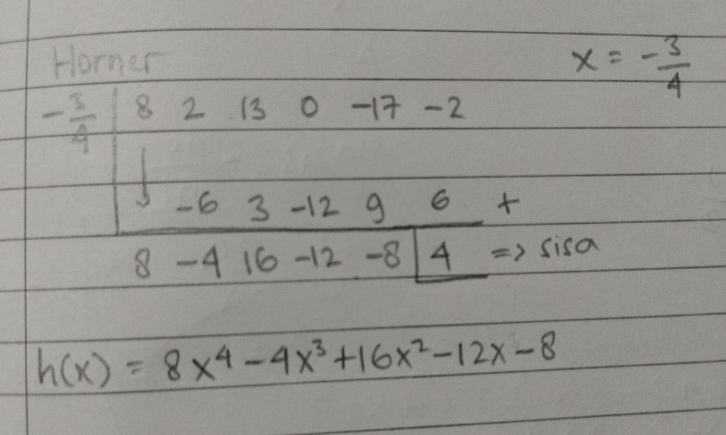 tentukan hasil bagi dari pembagian berikut ini den...