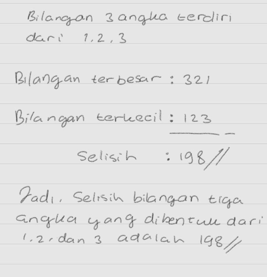 Dua bilangan tiga angka dibentuk dari angka-angka ...