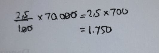 2,5 ---- × 70,000 = 100...