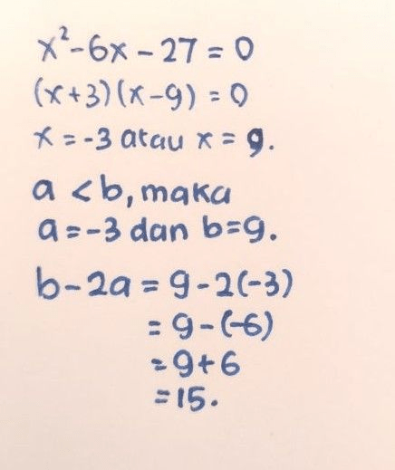 Penyelesaian Dari Persamaan Kuadrat X2 6x 27 penyelesaian-dari-persamaan-kuadrat-x2-6x-27