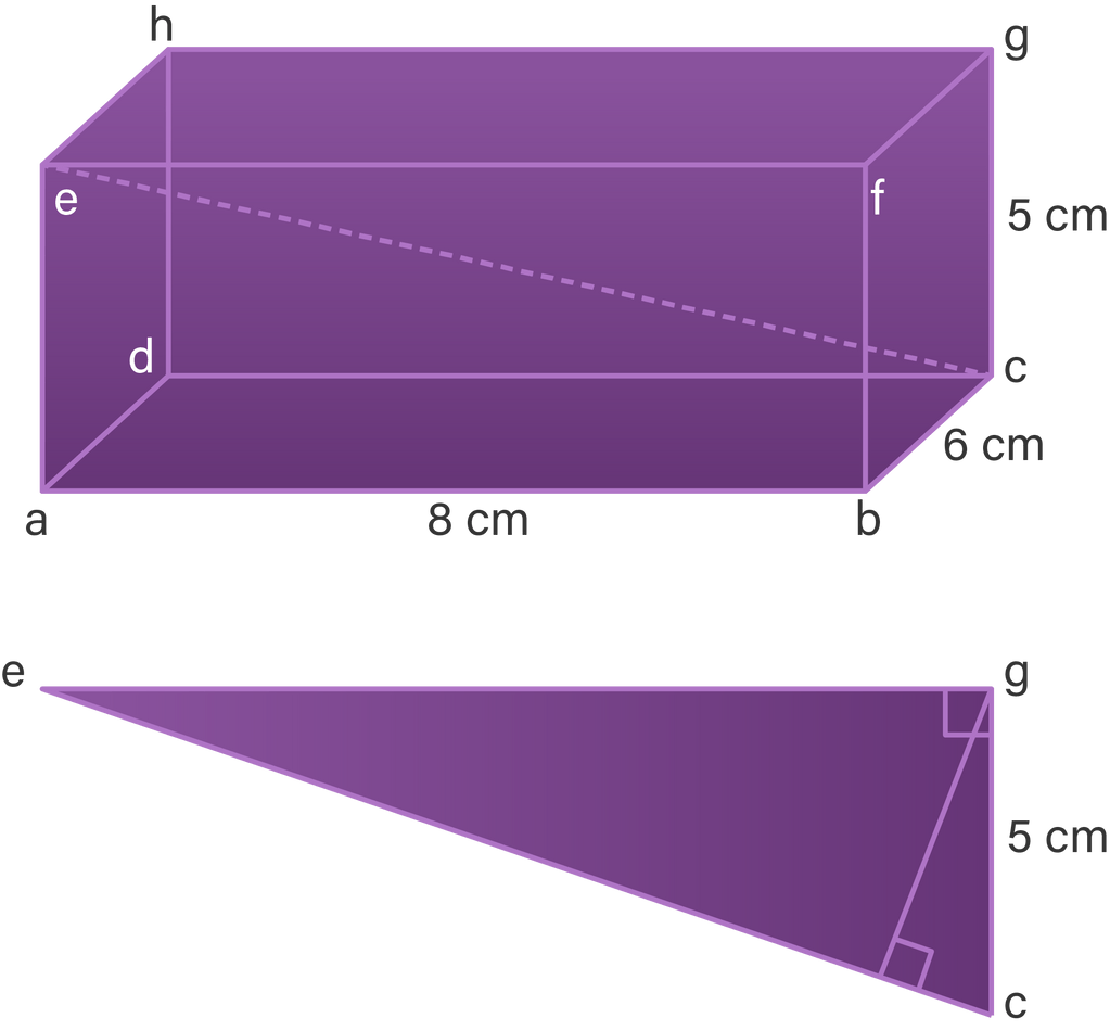 Balok abcd. efgh mempunyai panjang ab = 8cm, bc Balok abcd. efgh mempunyai panjang ab = 8cm, bc