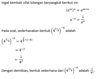 Sederhanakan Bilangan Berpangkat berikut berdasark...