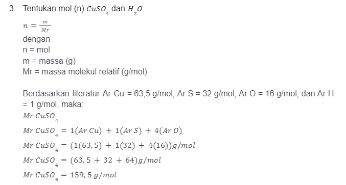 Ketika suatu hidrat tembaga(II) sulfat, CusSO4.xH2...