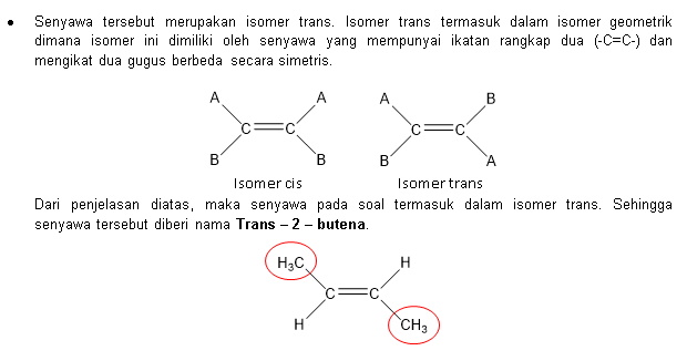 Struktur senyawa di atas dinamakan .... A. n-buten...