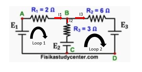 Diberikan sebuah rangkaian yang terdiri dari dua b...