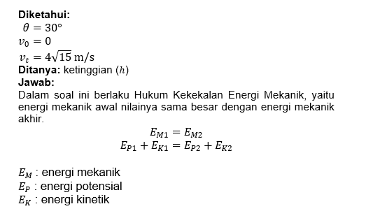 sebuah benda meluncur tanpa gesekan dari atas suat... sebuah benda meluncur tanpa gesekan dari atas suat...