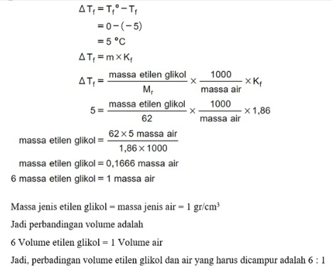 agar air radiator yang berisi campuran air dan eti...