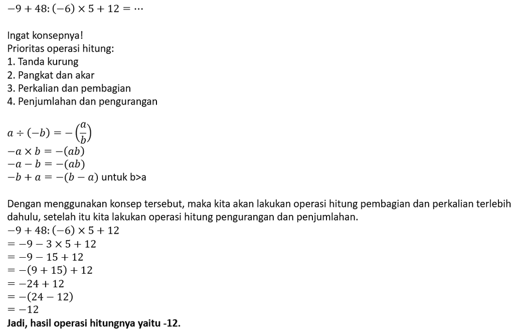 bagaimana cara dan hasil operasi hitung bilangan b...